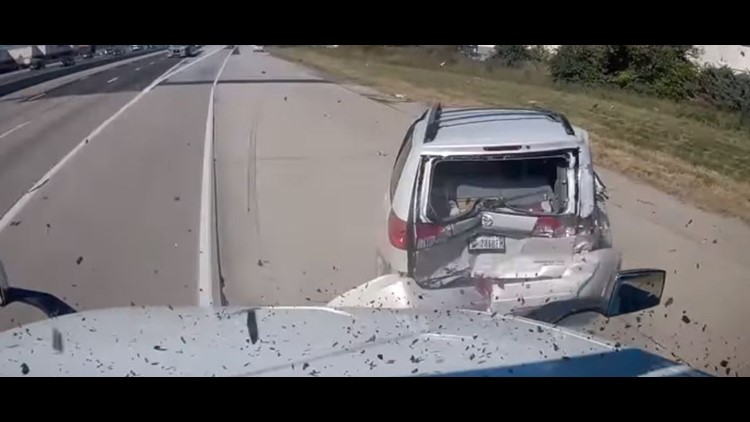 Video Dash Cam Shows Moments Leading Up To I 465 Crash Closing