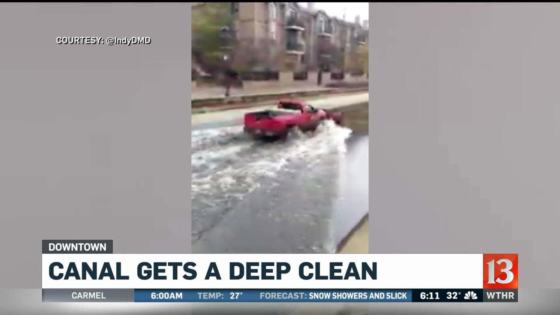 Crews begin draining downtown canal for cleaning project | wthr.com