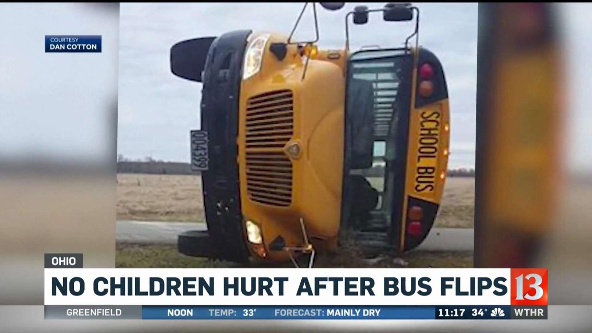 WATCH: School bus with 13 kids on board flips down Ohio road | wthr.com