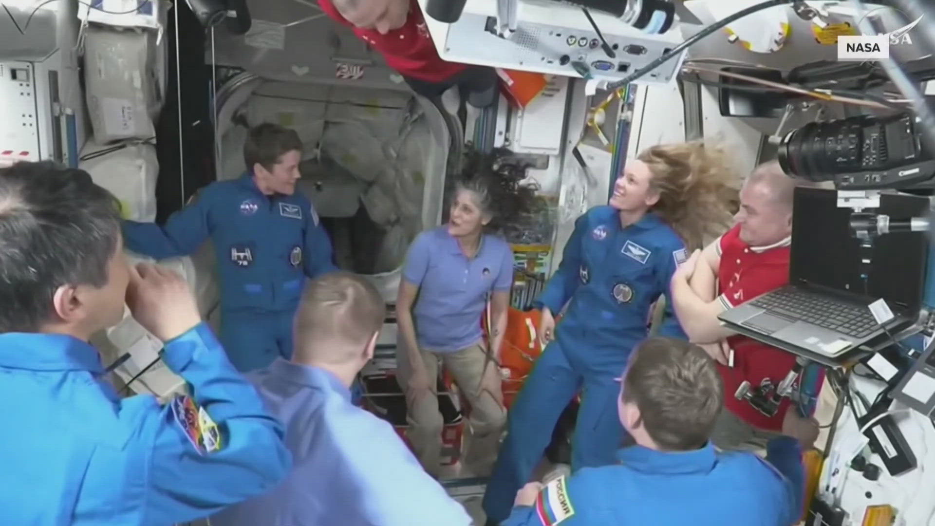 NASA's stuck astronauts greet newly arrived crew to the space station ...