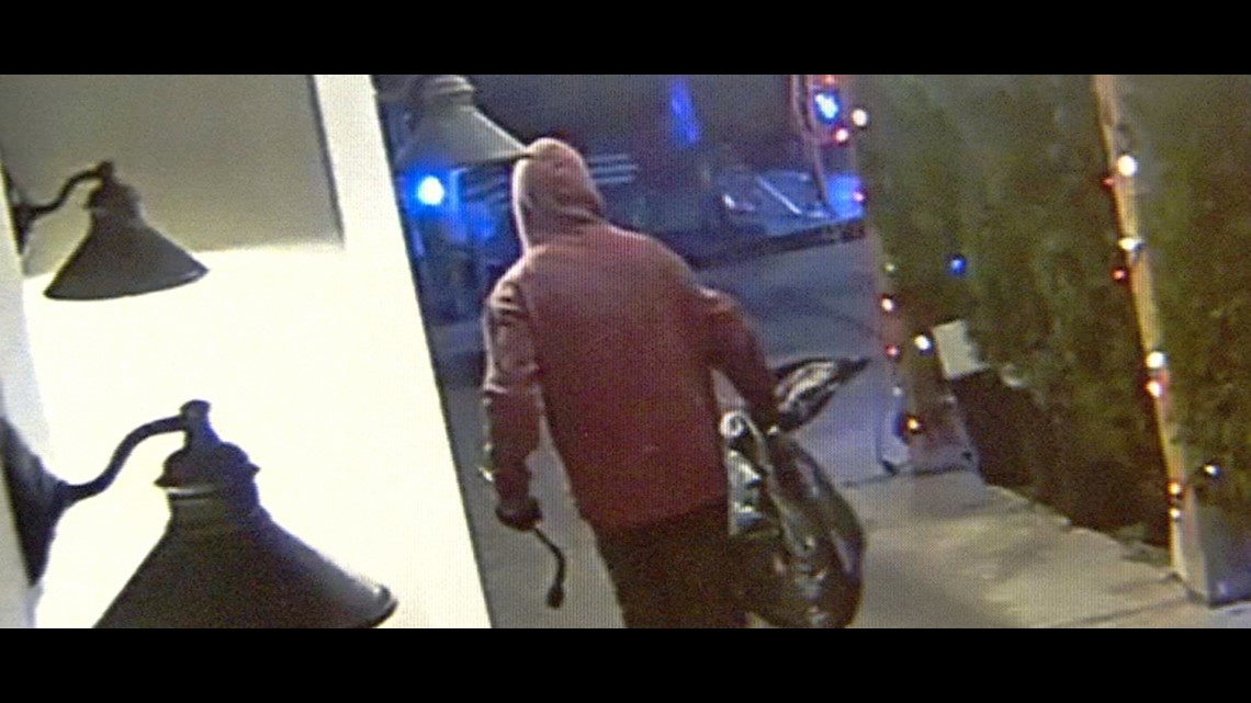 Video shows man stealing elf's clothes during burglary | wthr.com