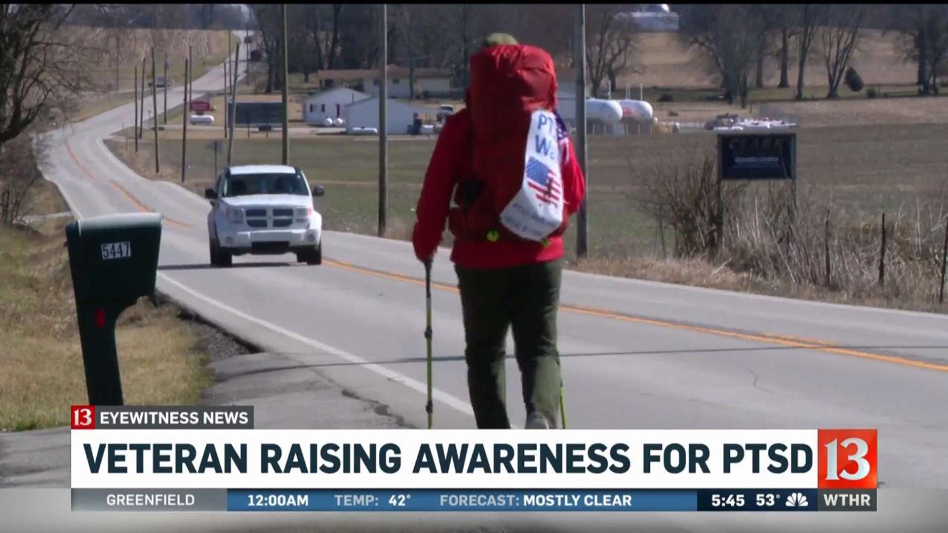 Soldier walks across America to raise PTSD awareness | wthr.com