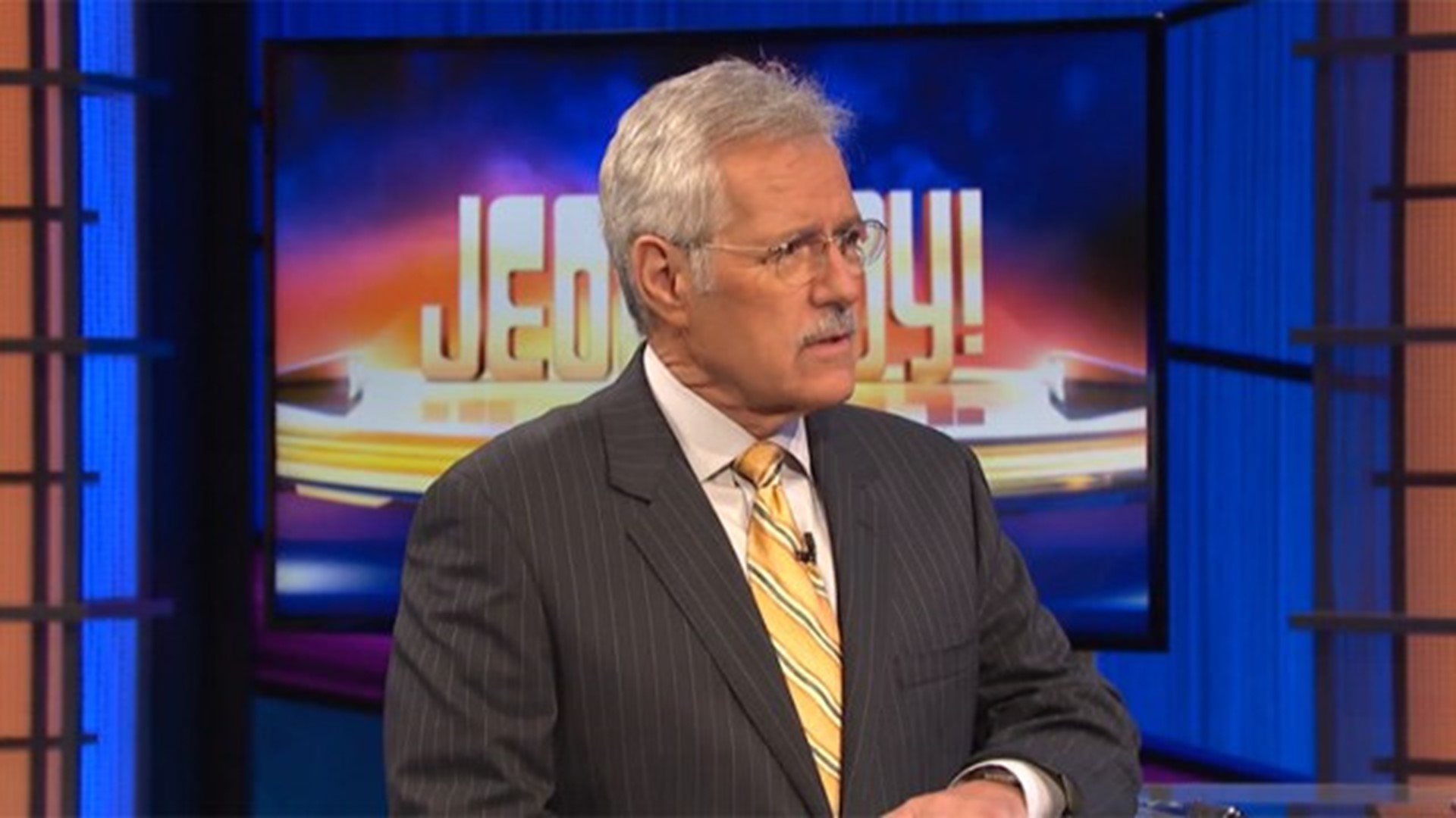 Alex Trebek shaves mustache again after Jeopardy! fan vote | wthr.com