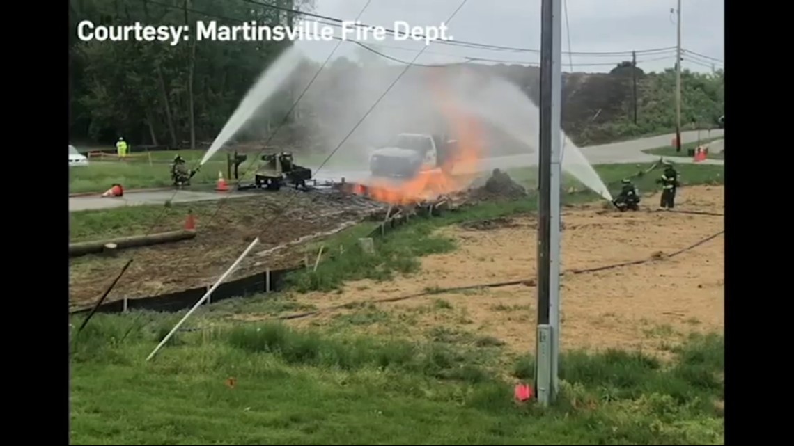Martinsville Fire Dep Gas Line Fire Courtesy | wthr.com