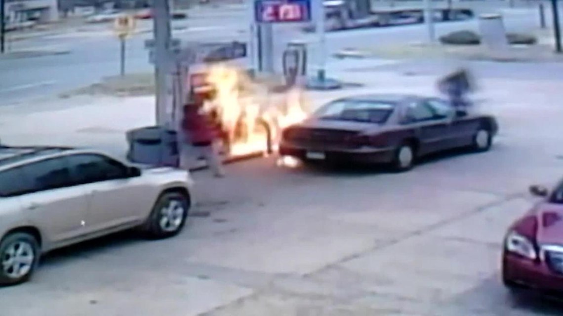 Cigarette blamed for fire caught on video at Arkansas gas station ...