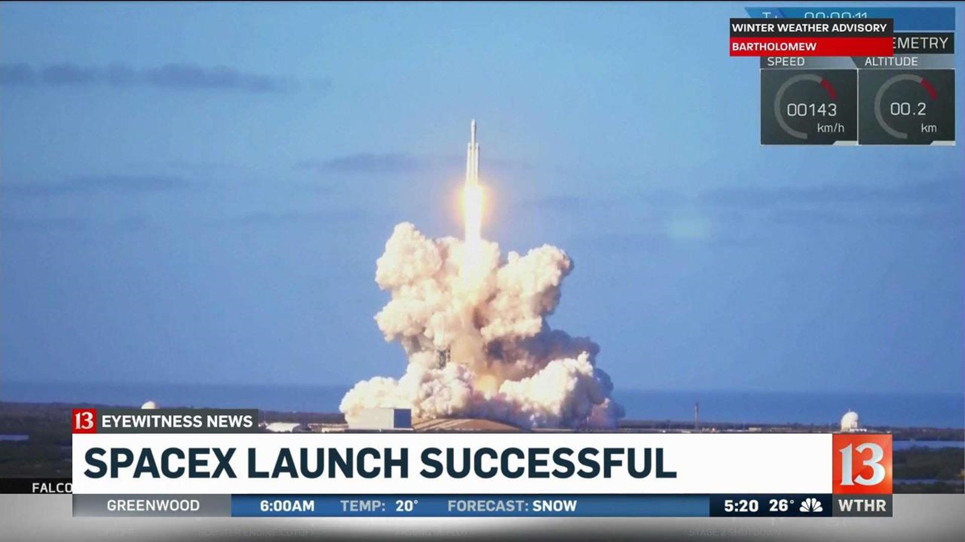 SpaceX's rocket blasted off Tuesday on its first test flight | wthr.com