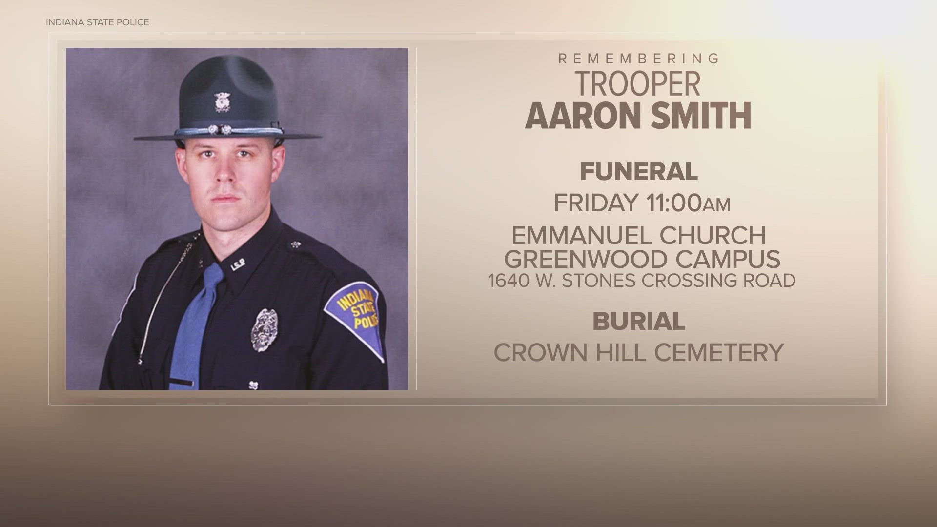 Visitation, funeral arrangements announced for ISP Trooper Aaron Smith ...
