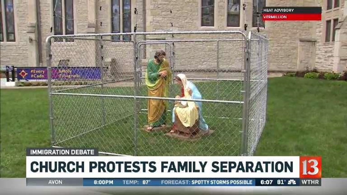 Church display is protest against family separation | wthr.com