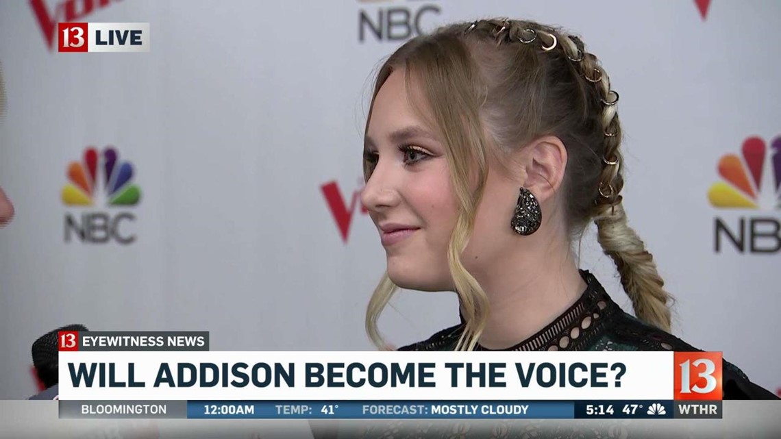 Addison Agen kicks off "Voice" finale with tearful performance | wthr.com
