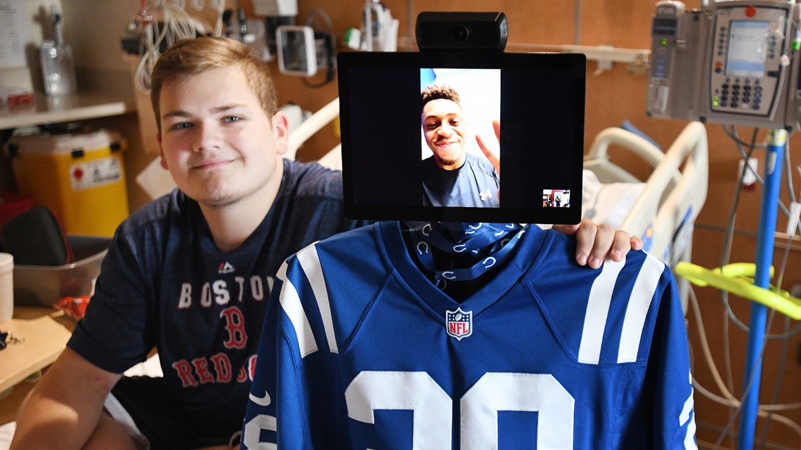 Colts use robots to visit children at Riley Hospital | wthr.com