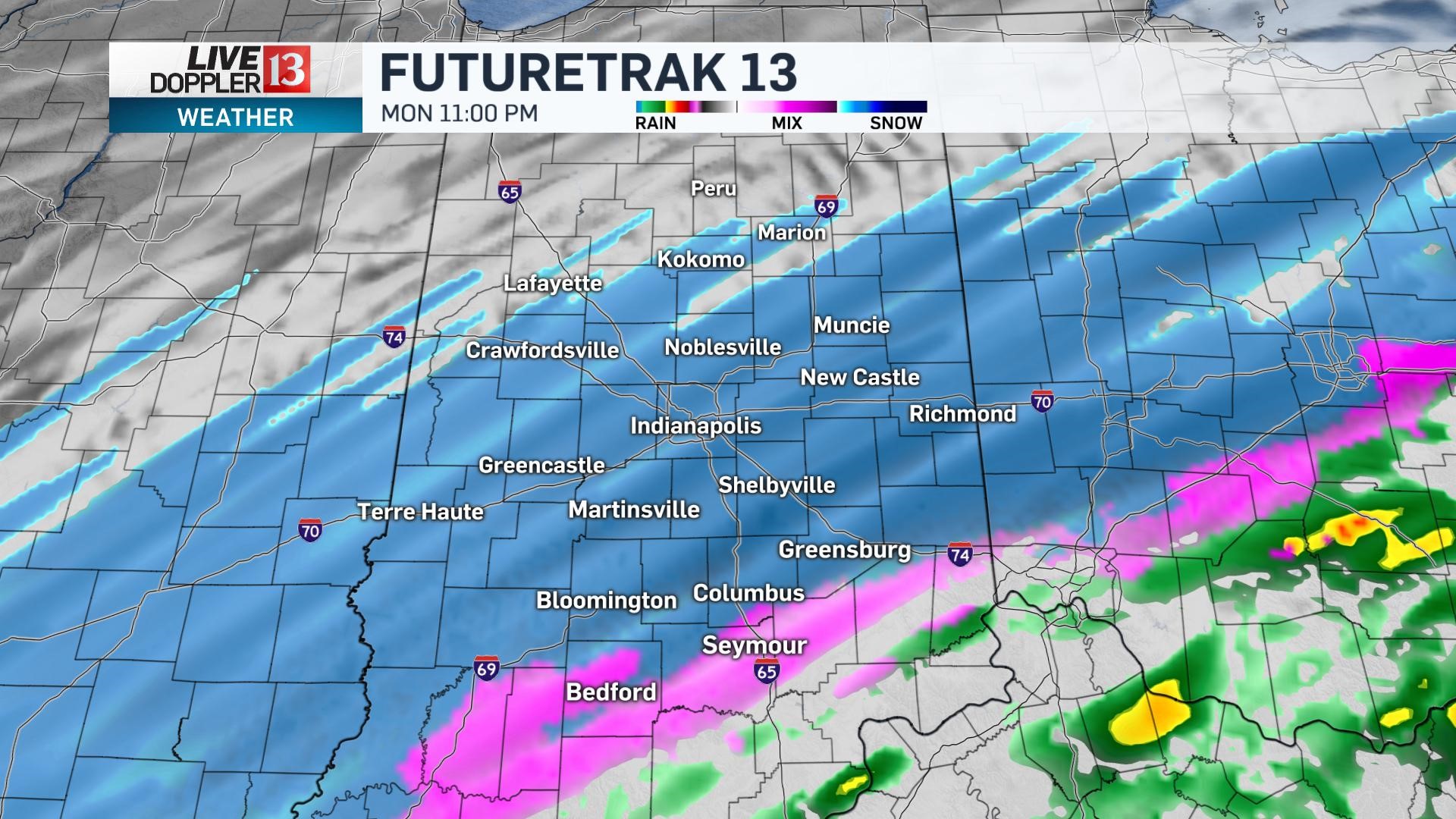 Updated Snowfall Potential Map - Live Doppler 13 Weather Blog | wthr.com
