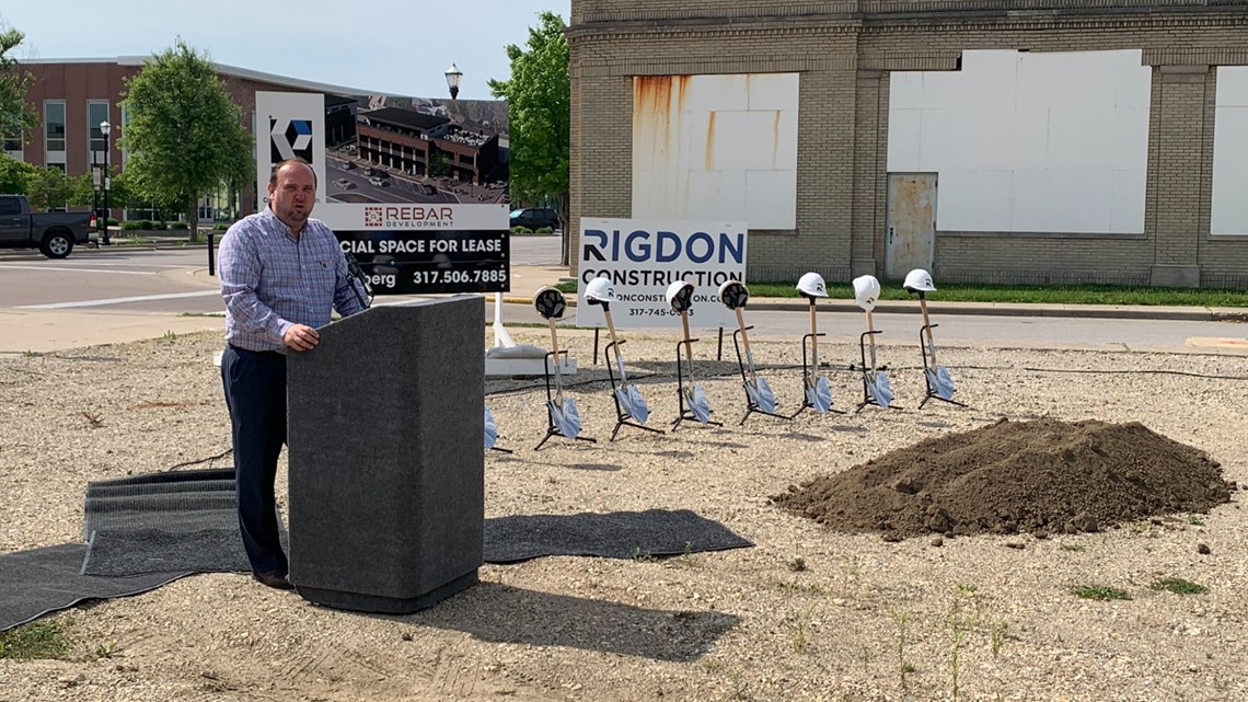 Speedway officials break ground on 1300 Block development. | wthr.com