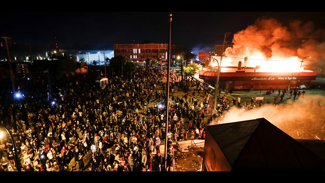 Minneapolis 3rd Precinct burns as protests continue following George ...