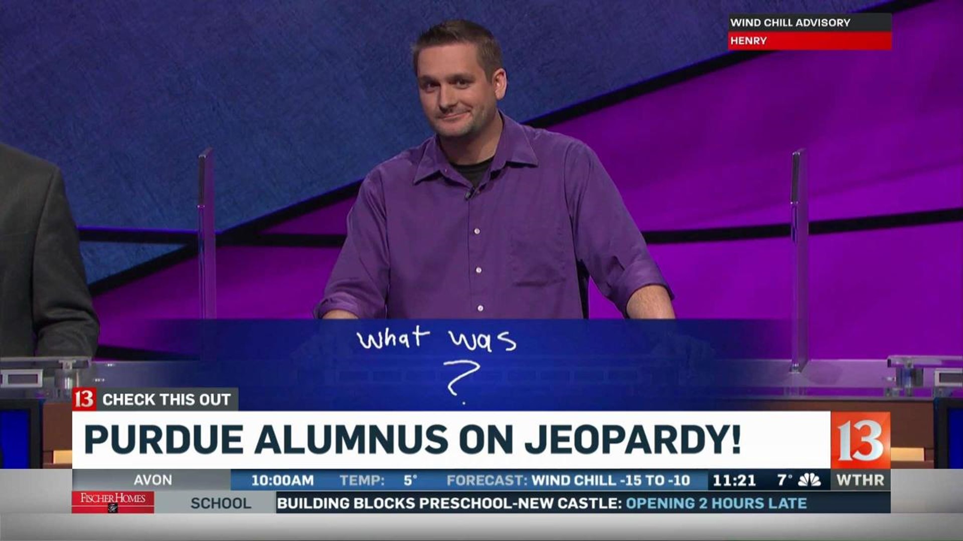 Purdue alum competes on Jeopardy! Monday night | wthr.com