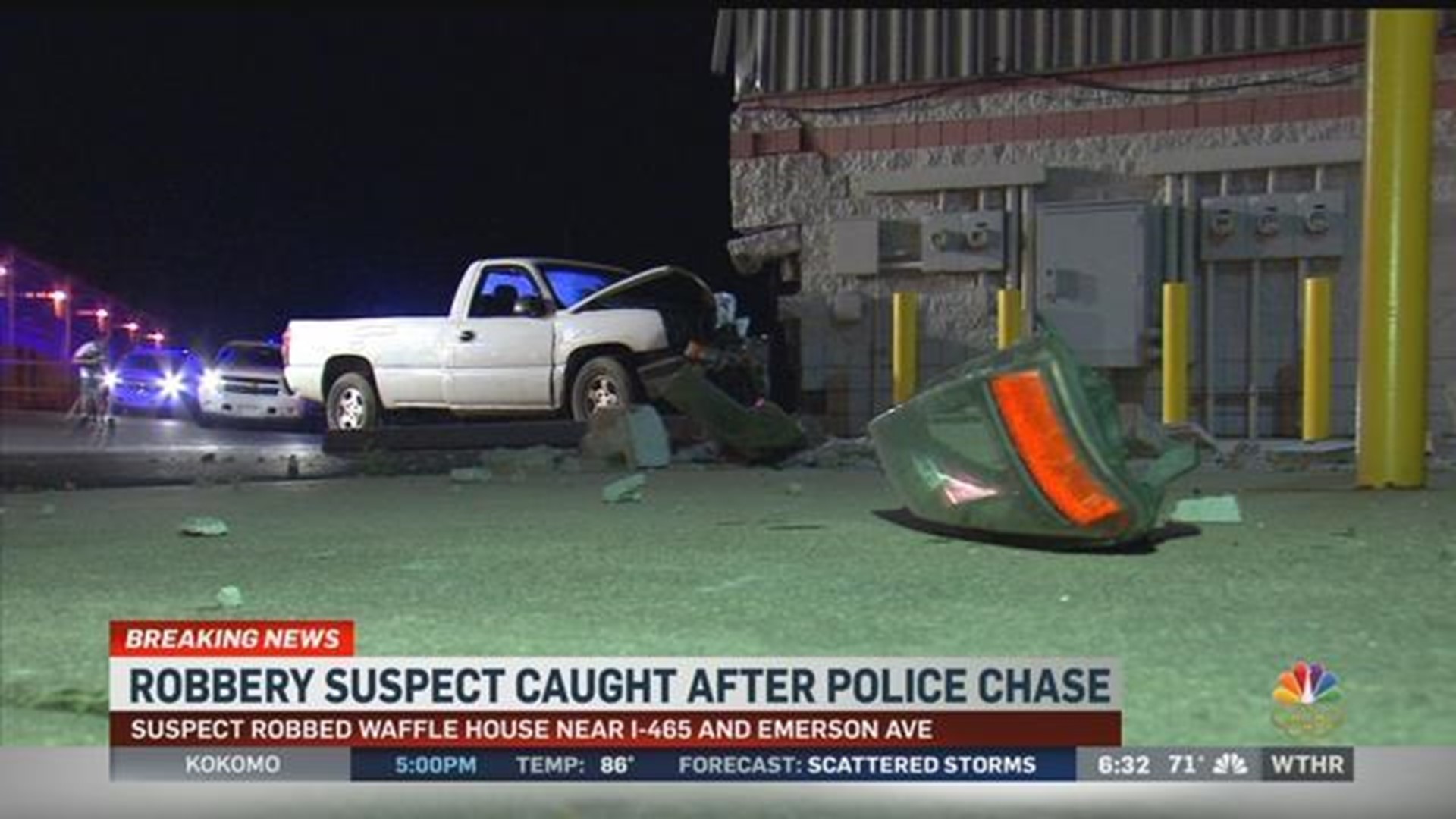 Robbery suspect in custody after chase, crash | wthr.com