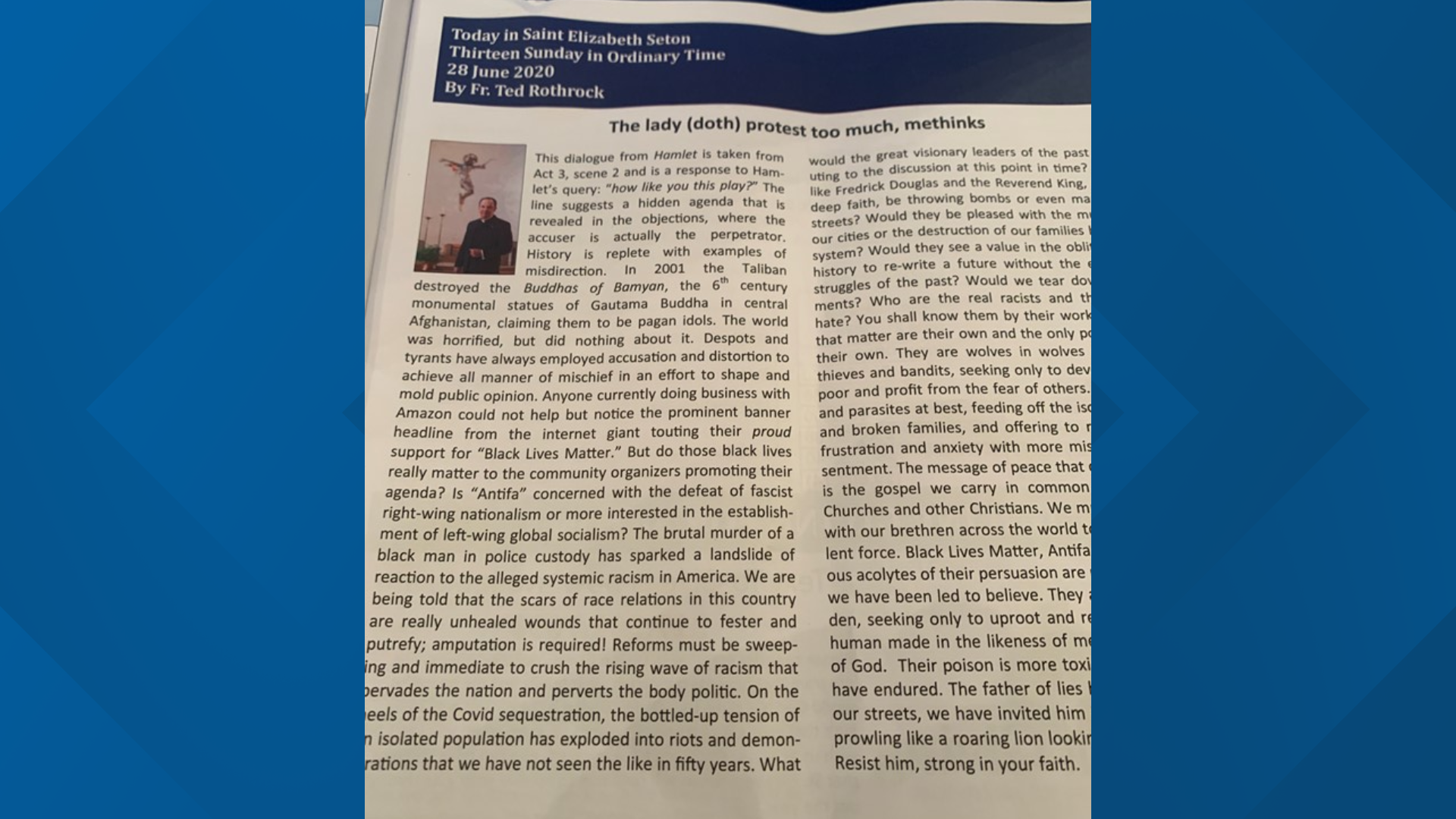 Carmel priest faces heavy criticism after offensive comments | wthr.com