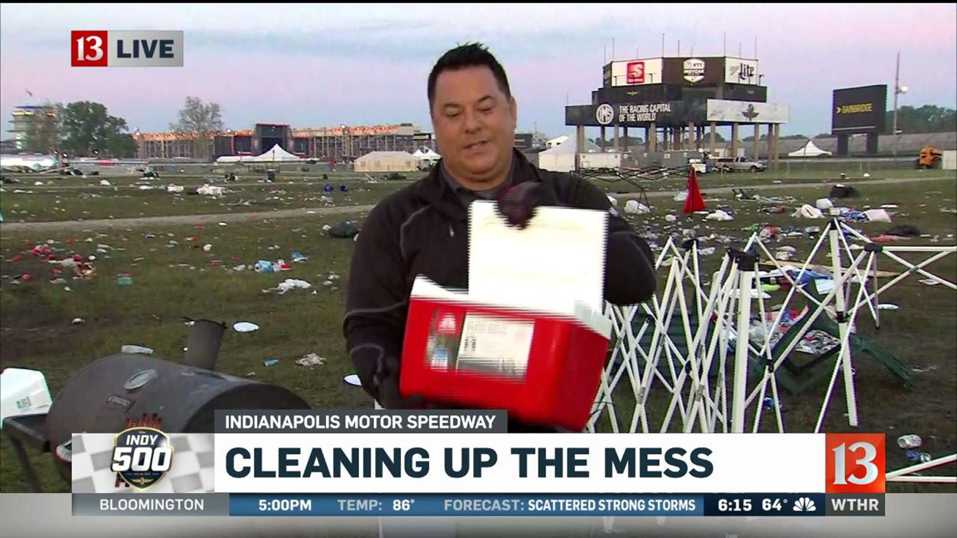 Cleaning up the race day mess at IMS | wthr.com