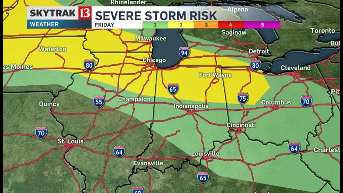 Heat Advisory Risk For Severe Storms Friday Forecast