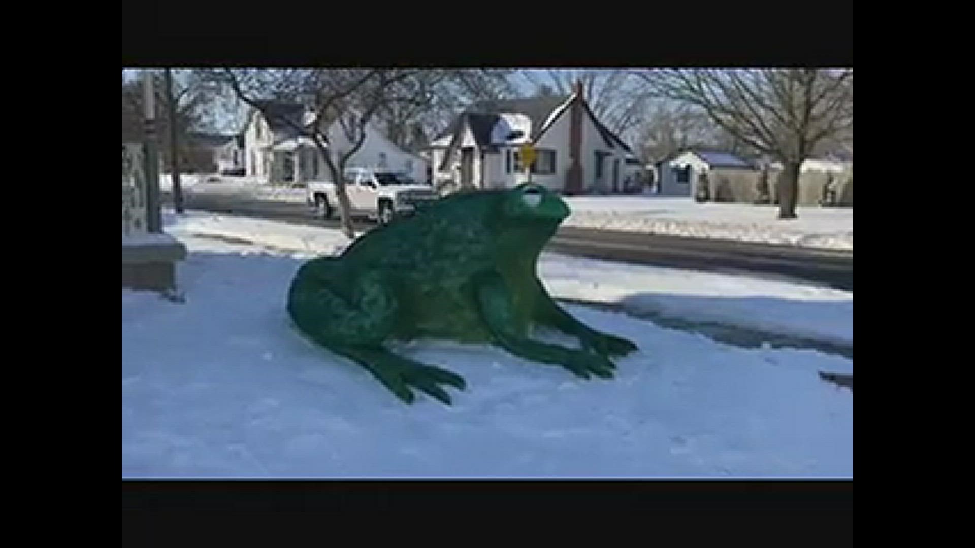 Greenfield snow artist bullfrog | wthr.com