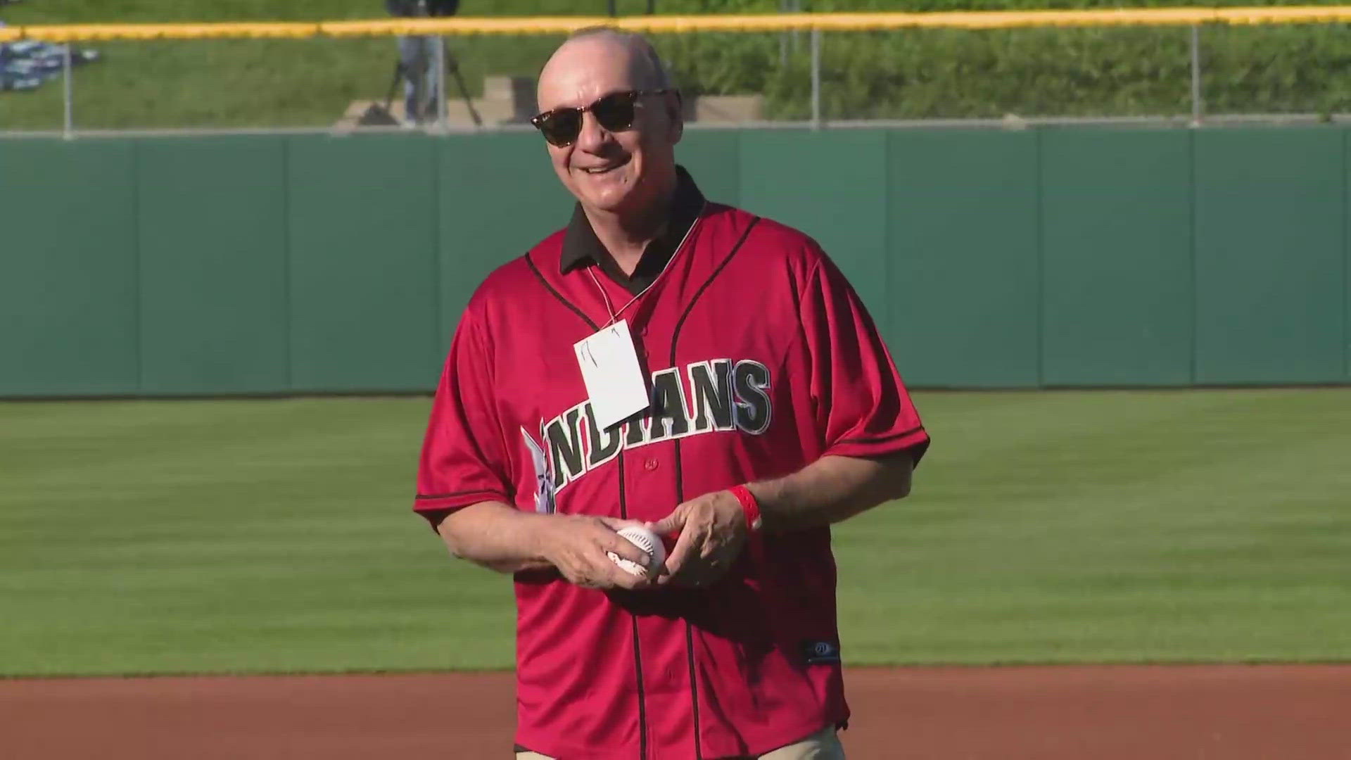 Chuck Lofton throws first pitch at Indianapolis Indians game | wthr.com
