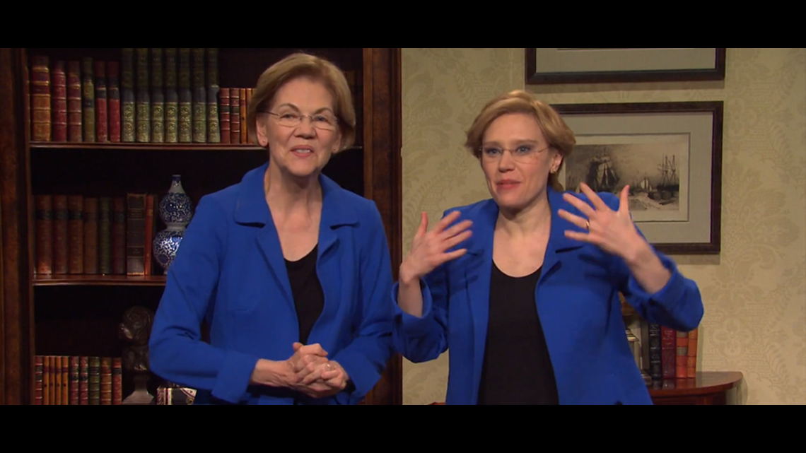 Elizabeth Warren appears on 'SNL' with Kate McKinnon’s Elizabeth Warren ...
