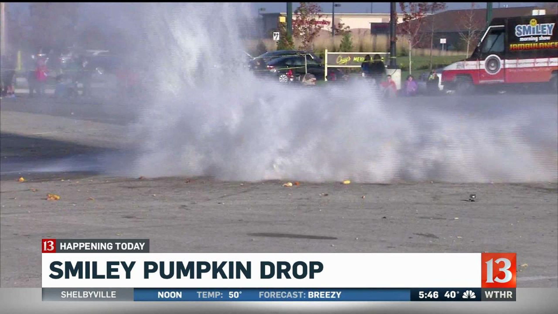 Look out below! Pumpkins fall from the sky at annual Smiley Pumpkin ...