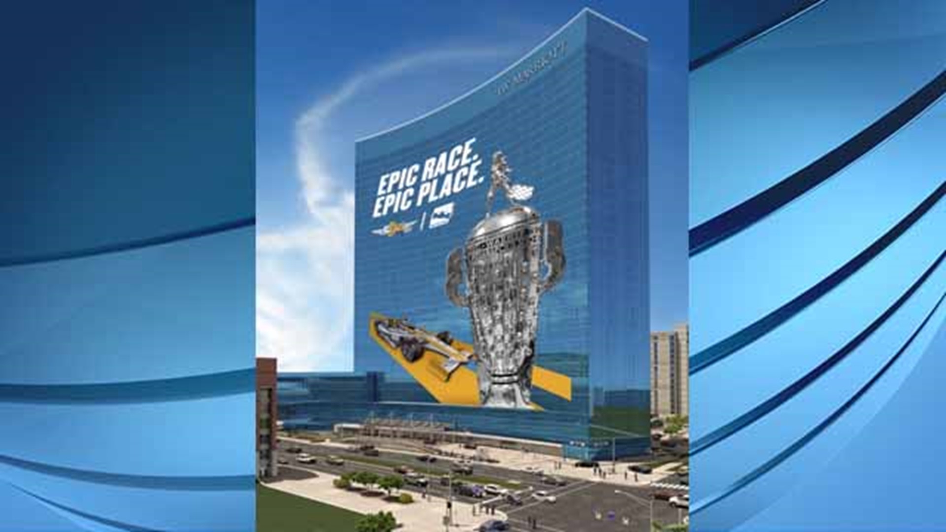 JW Marriott mural to promote 100th running of Indianapolis 500 | wthr.com