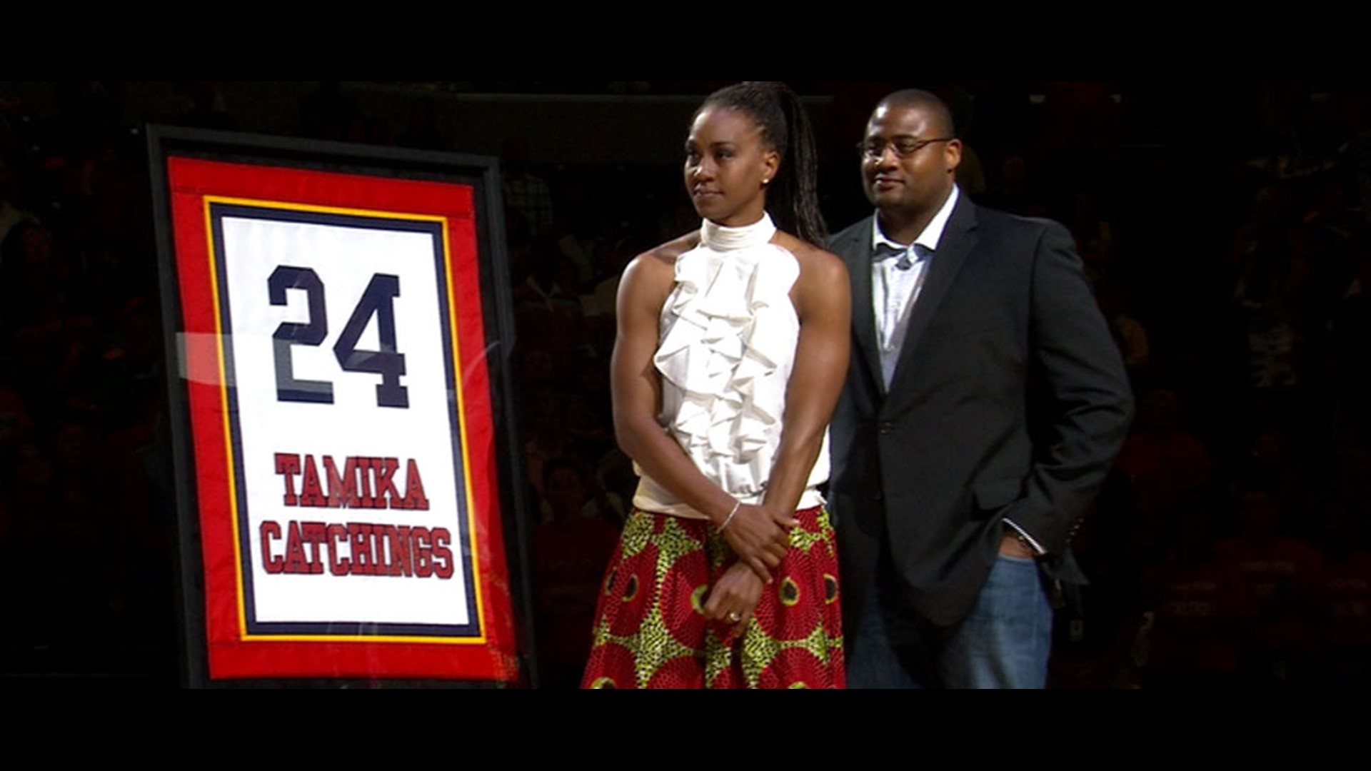 Tamika Catchings' number 24 retired by Fever in halftime ceremony ...