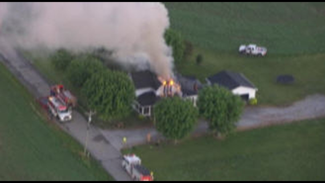 Crews battle rural Hancock County fire | wthr.com