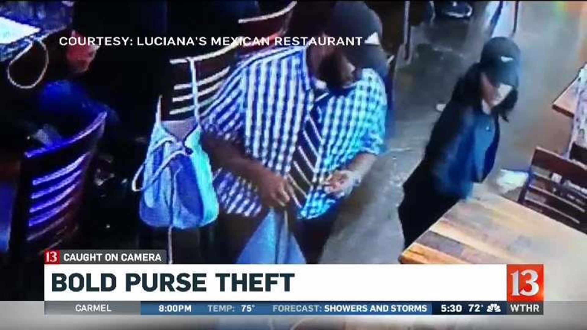 Thieves' bold purse theft at restaurant bar caught on video | wthr.com