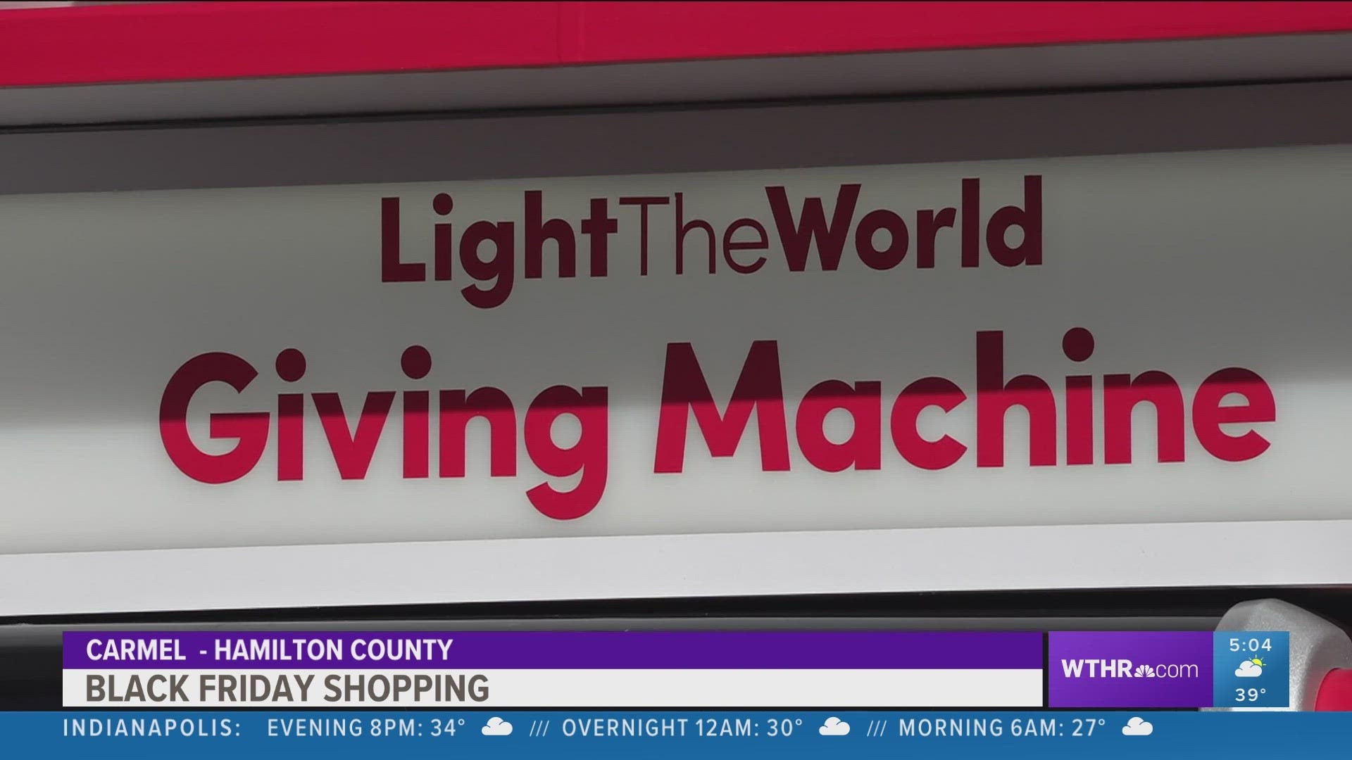 The Giving Machine comes to Clay Terrace | wthr.com