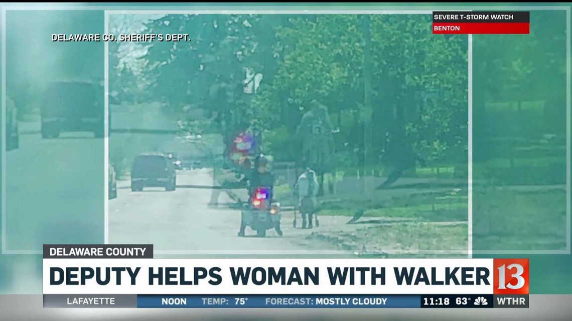 Delaware County Helps Woman with Walker | wthr.com