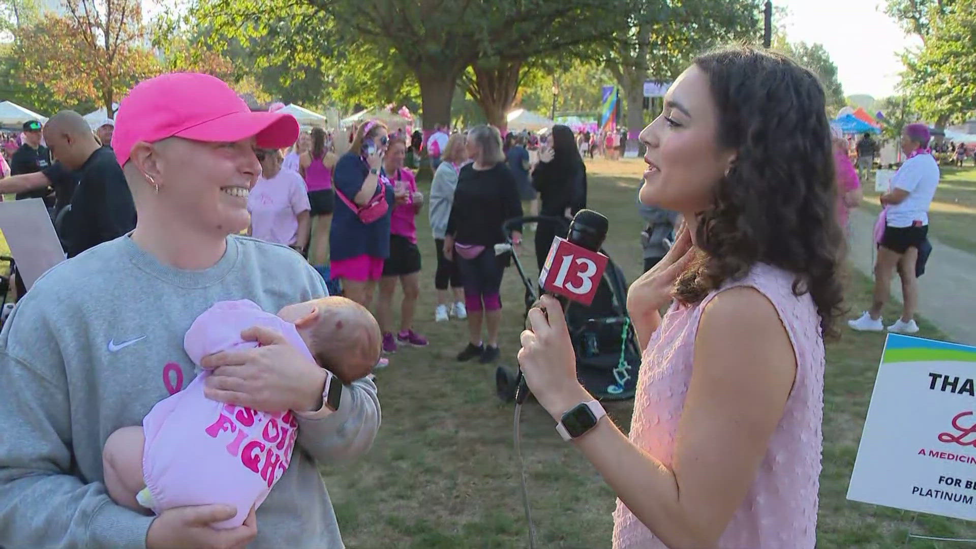 Nearly 8,000 people walking in Susan G. Komen's 'More Than Pink Walk' in Indianapolis | wthr.com