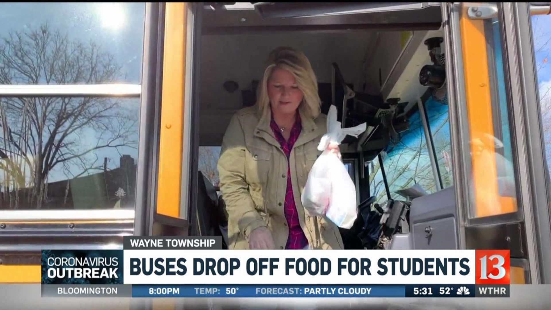 Wayne Township school buses running routes to drop off food | wthr.com