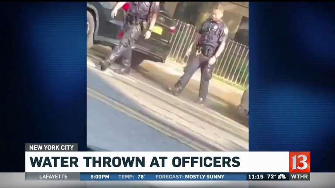 Water Thrown at Officers in New York City | wthr.com