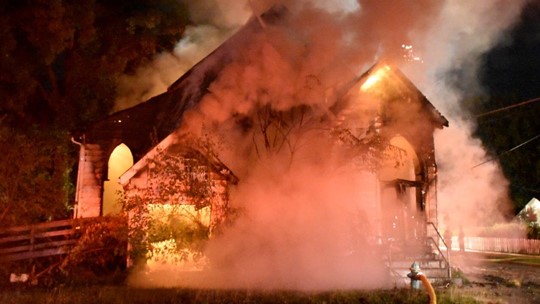 Arson suspected in abandoned church fire on Indy's near west side ...