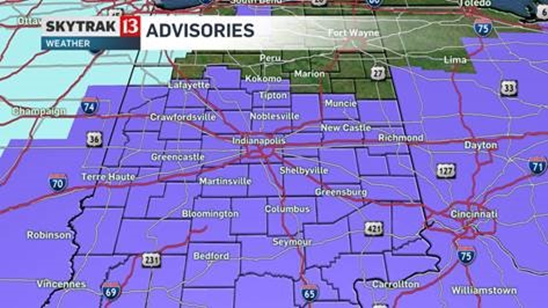 SkyTrak Weather Forecast - Sunday 12/18/16 Sunrise update | wthr.com