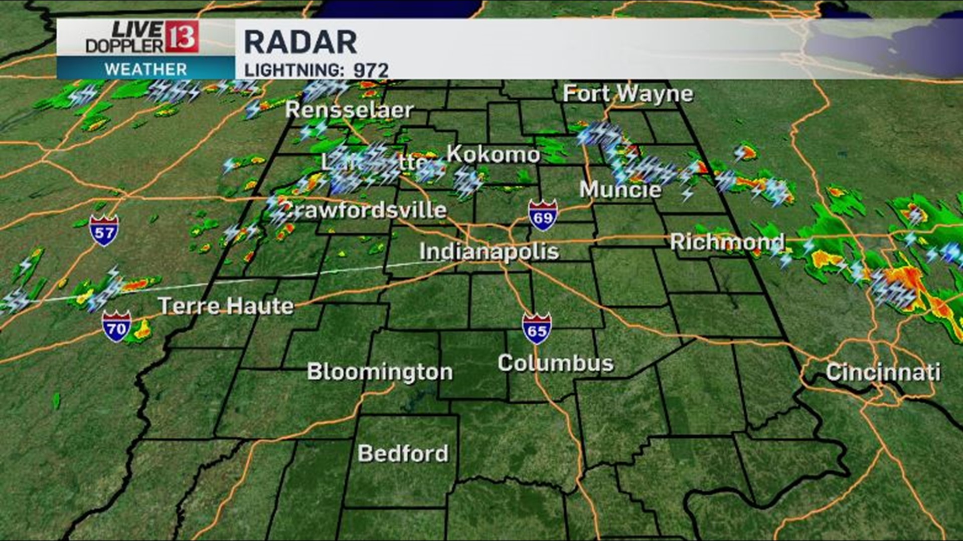 Timing Tuesday Storms - Live Doppler 13 Radar | wthr.com