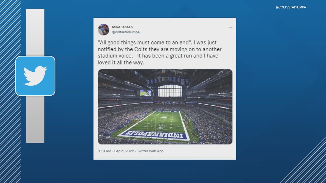 Colts let go of public address announcer, prep for Kick Off Week | wthr.com