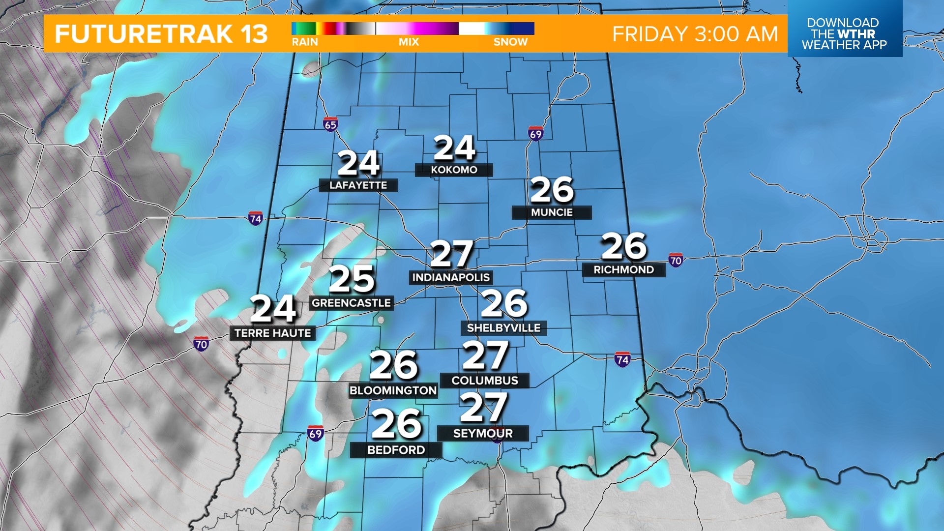 Latest timeline, totals of incoming snow system | Weather Blog | wthr.com