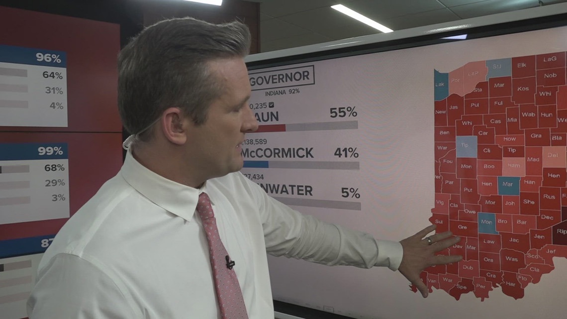 County-by-county voting breakdown for Indiana governor's race | wthr.com