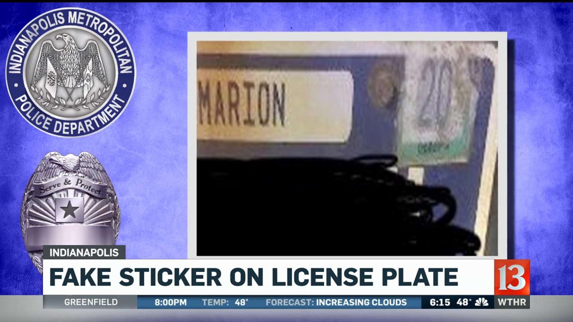 IMPD arrests woman with fake expiration sticker on license plate | wthr.com