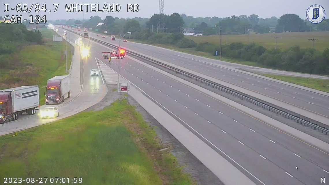 Deadly crash causes closure on I-65 in Whiteland | wthr.com