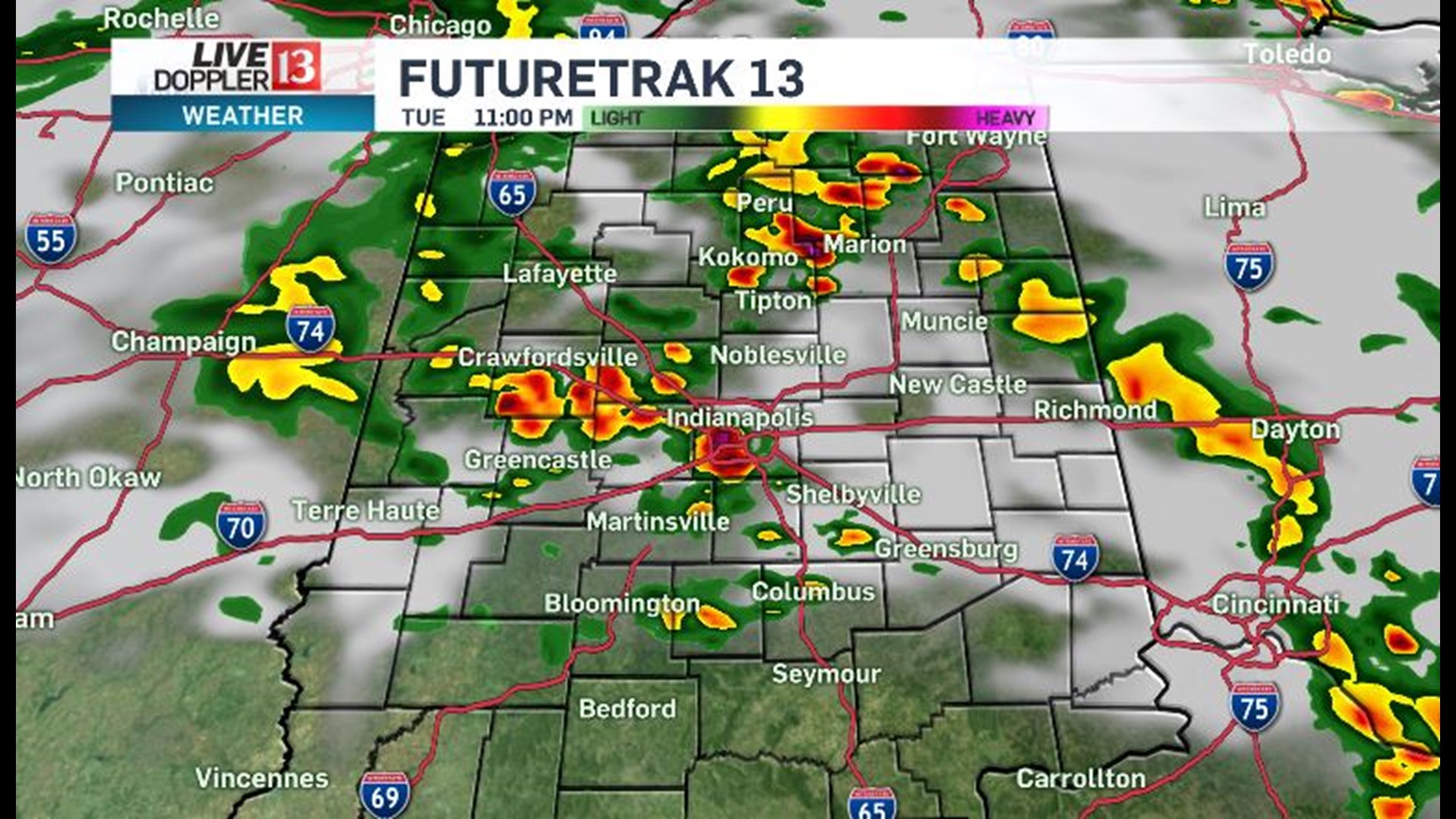 Timing Tuesday Storms - Live Doppler 13 Radar | wthr.com