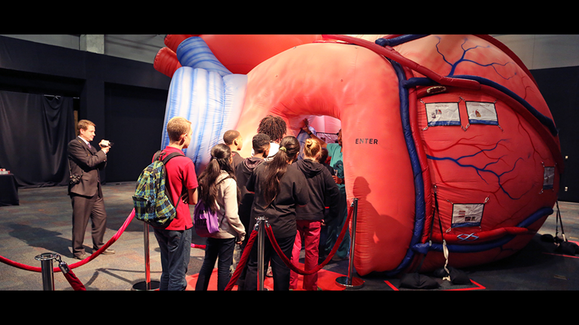 Inflatable 'Mega Heart' on display in Greenwood Park Mall Monday | wthr.com