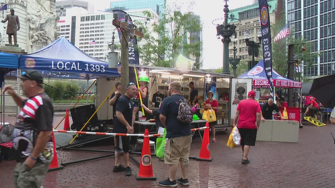 Labor Fest takes over Monument Circle in downtown Indy | wthr.com