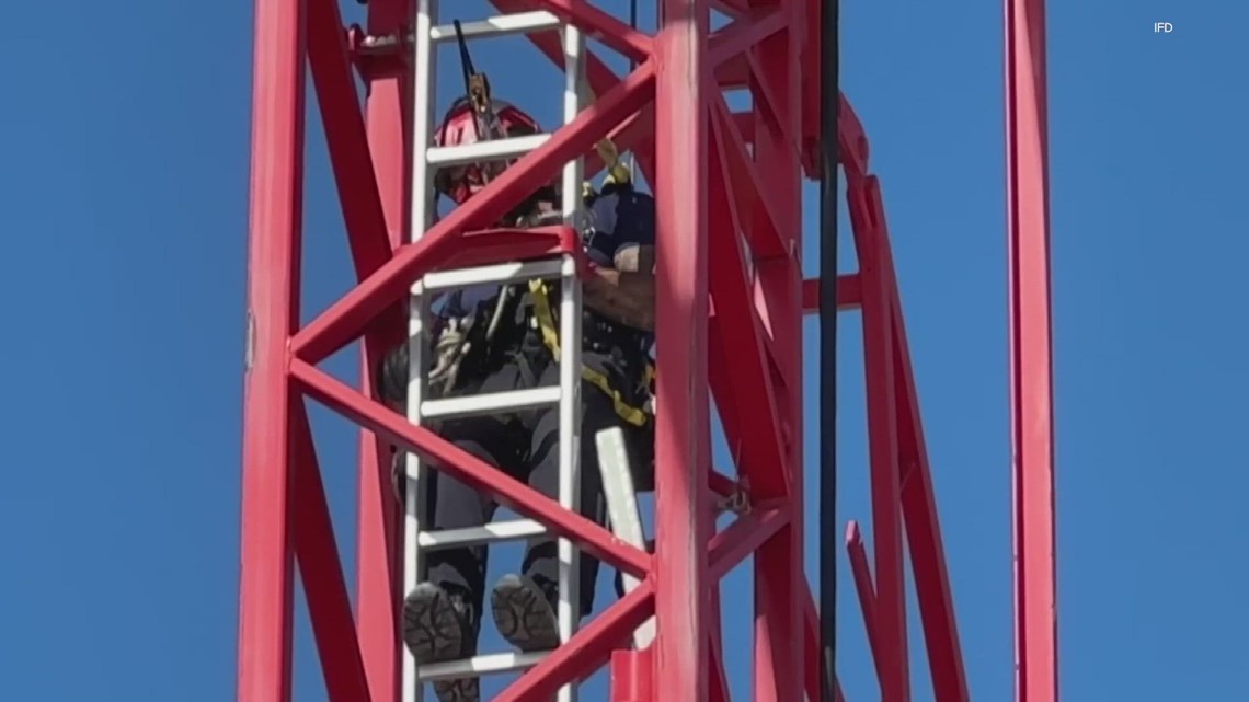 Indianapolis Fire Department rescues IMPD drone | wthr.com