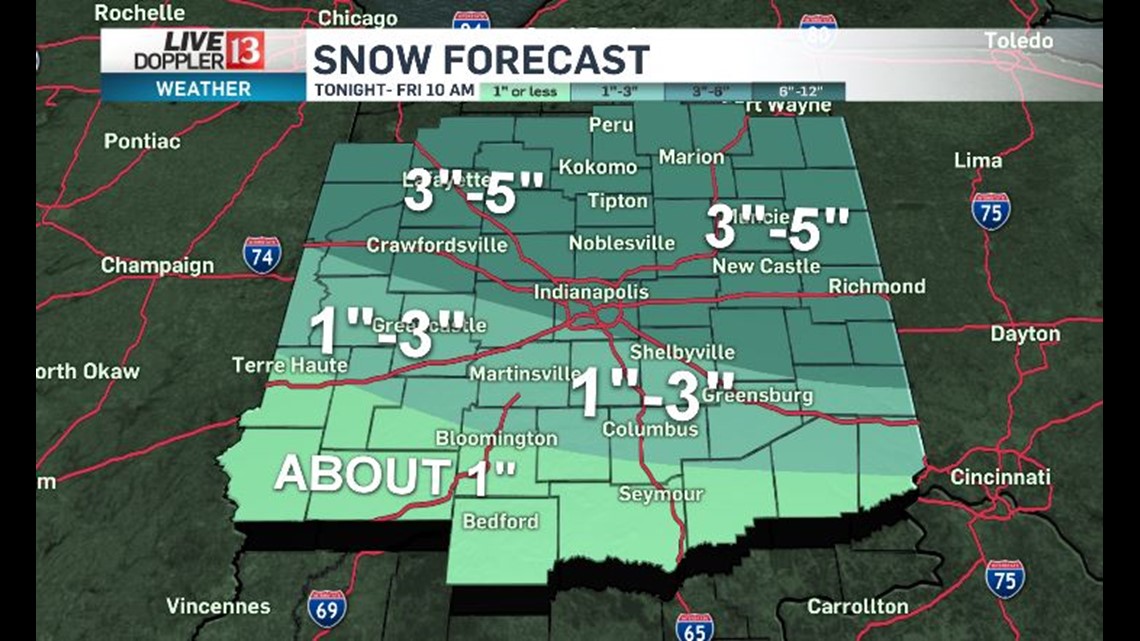 Snow moves into Indiana; Winter Weather Advisory in effect overnight ...