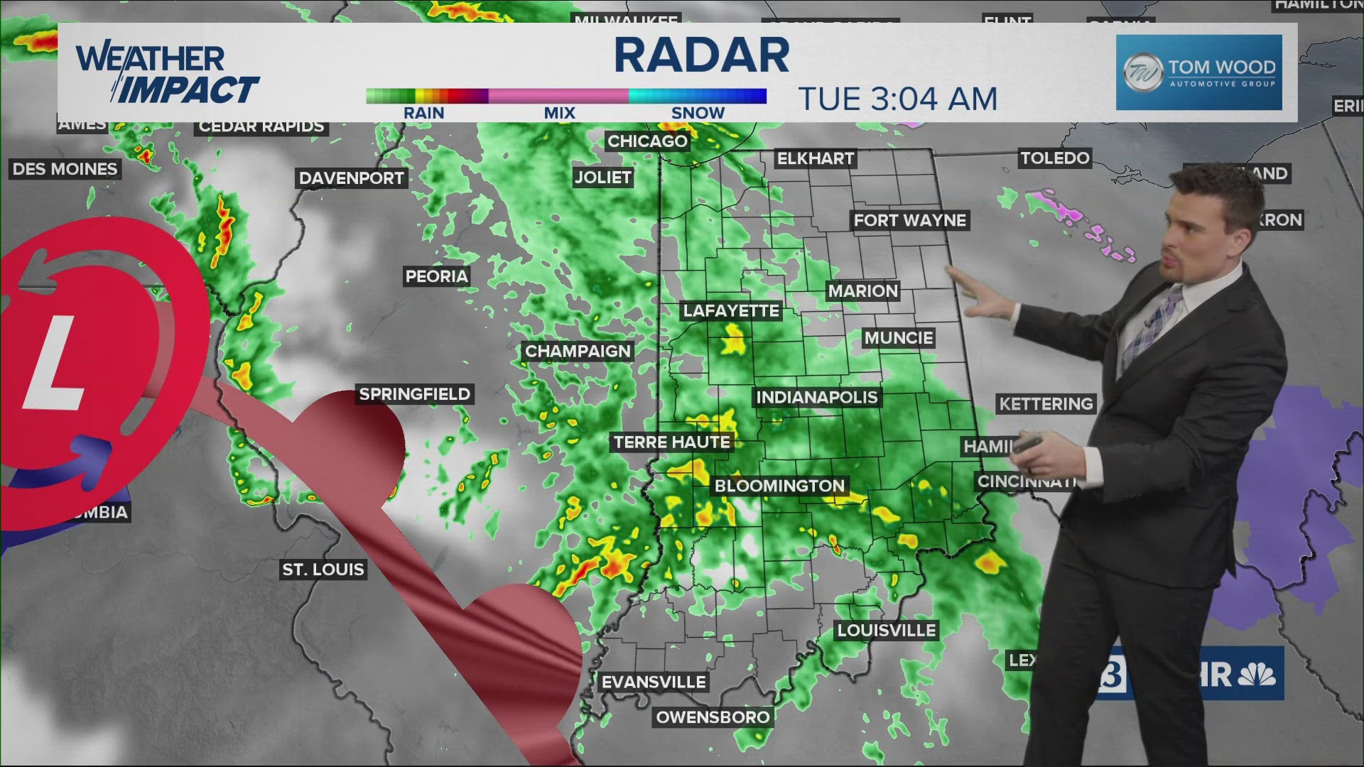 Tracking a cold rain over Indiana this morning, few storms later | Tue ...
