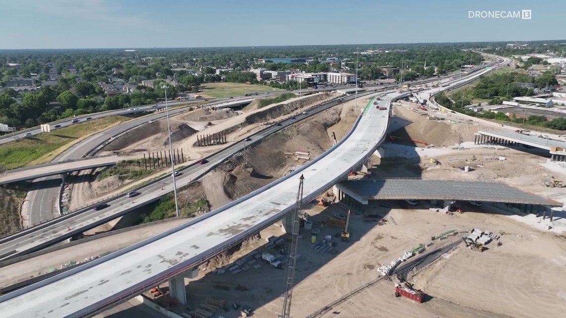 North Split lane changes now in effect | wthr.com